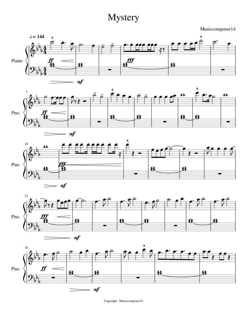 Mystery Sheet music for Piano (Solo) | Musescore.com