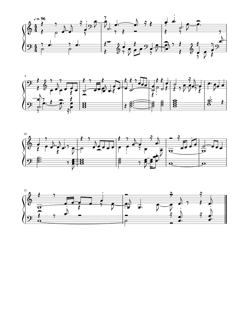 Piano composition 1 Sheet music for Piano (Solo) Easy | Musescore.com