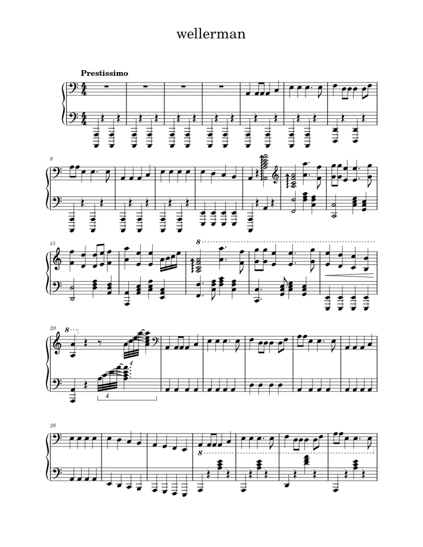 wellerman Sheet music for Piano (Solo) | Musescore.com