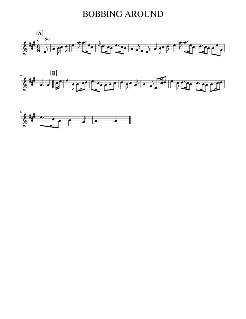 BOBBING AROUND Sheet music for Piano (Solo) | Musescore.com