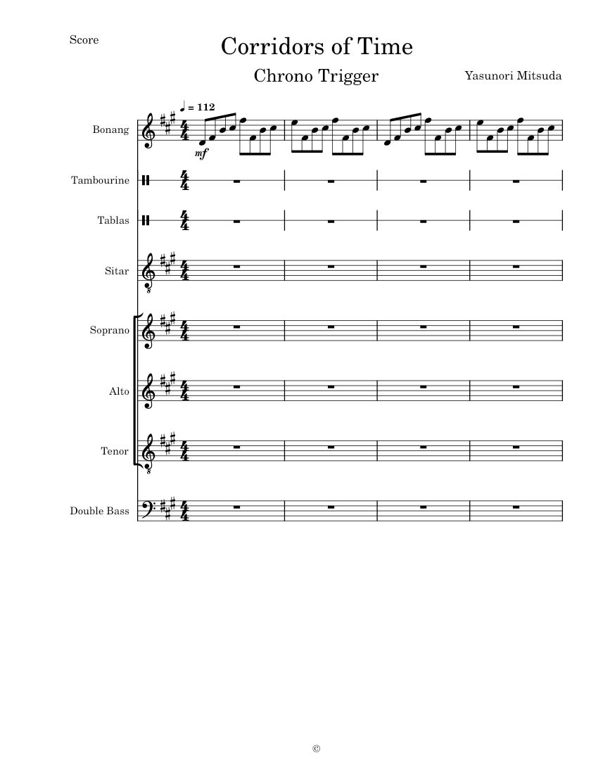 Corridors of Time (Chrono Trigger) - Transcribed Score Sheet Music for ...