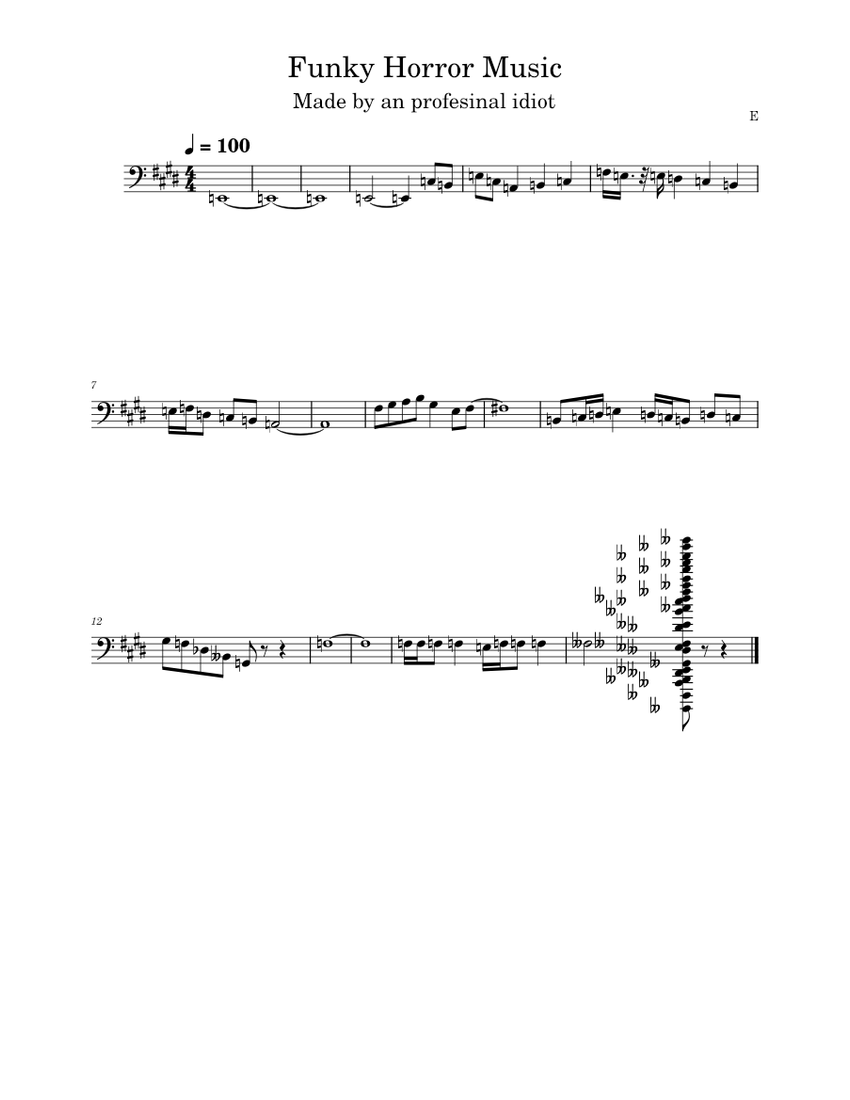 Funky Horror Music Sheet music for Bass guitar (Solo) | Musescore.com
