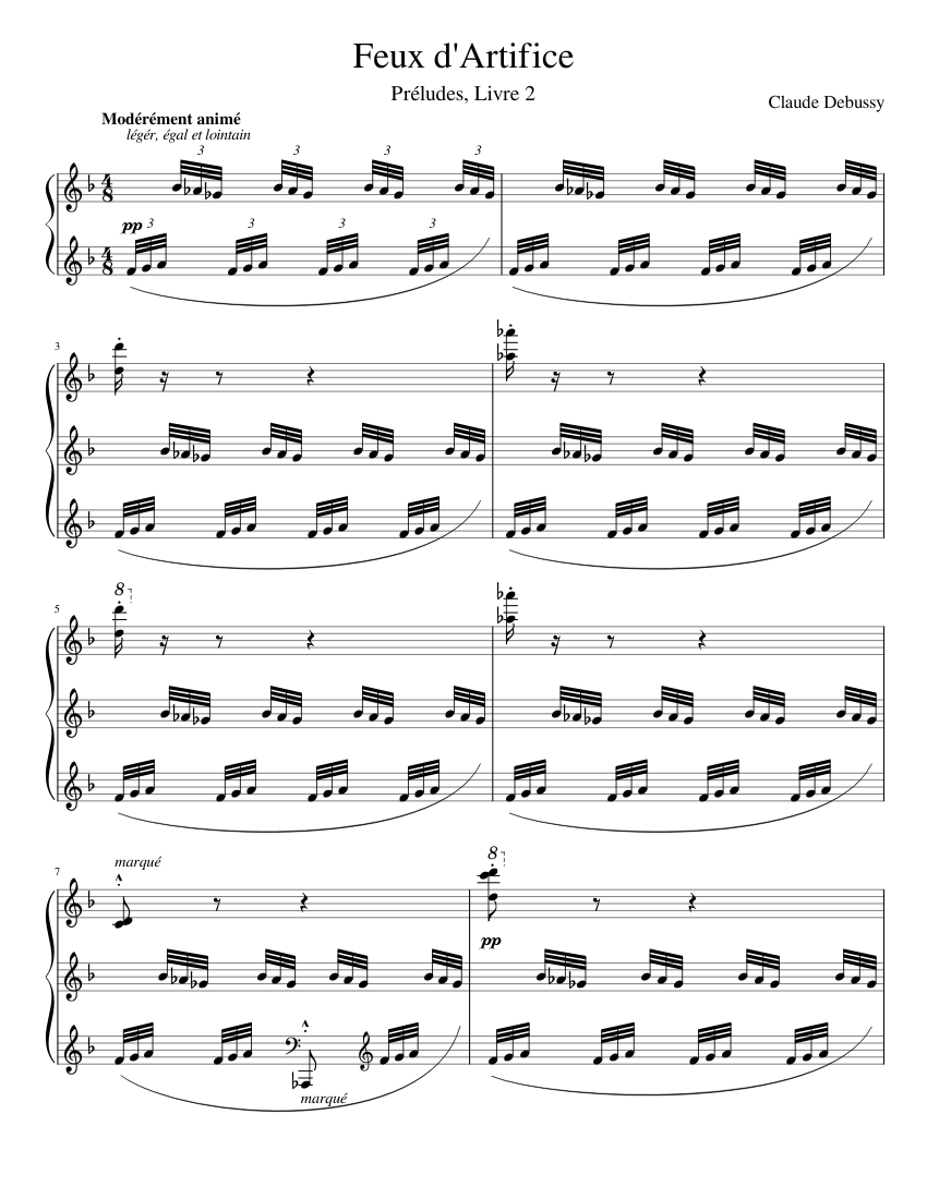 debussy feux d artifice