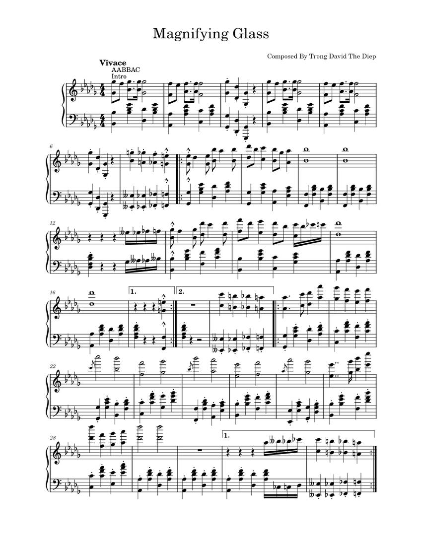 Magnifying Glass Rag ( 04 ) Sheet music for Piano (Solo) | Musescore.com
