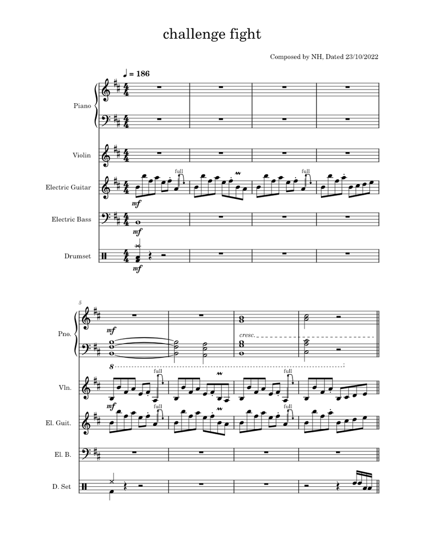 challenge fight - piano tutorial