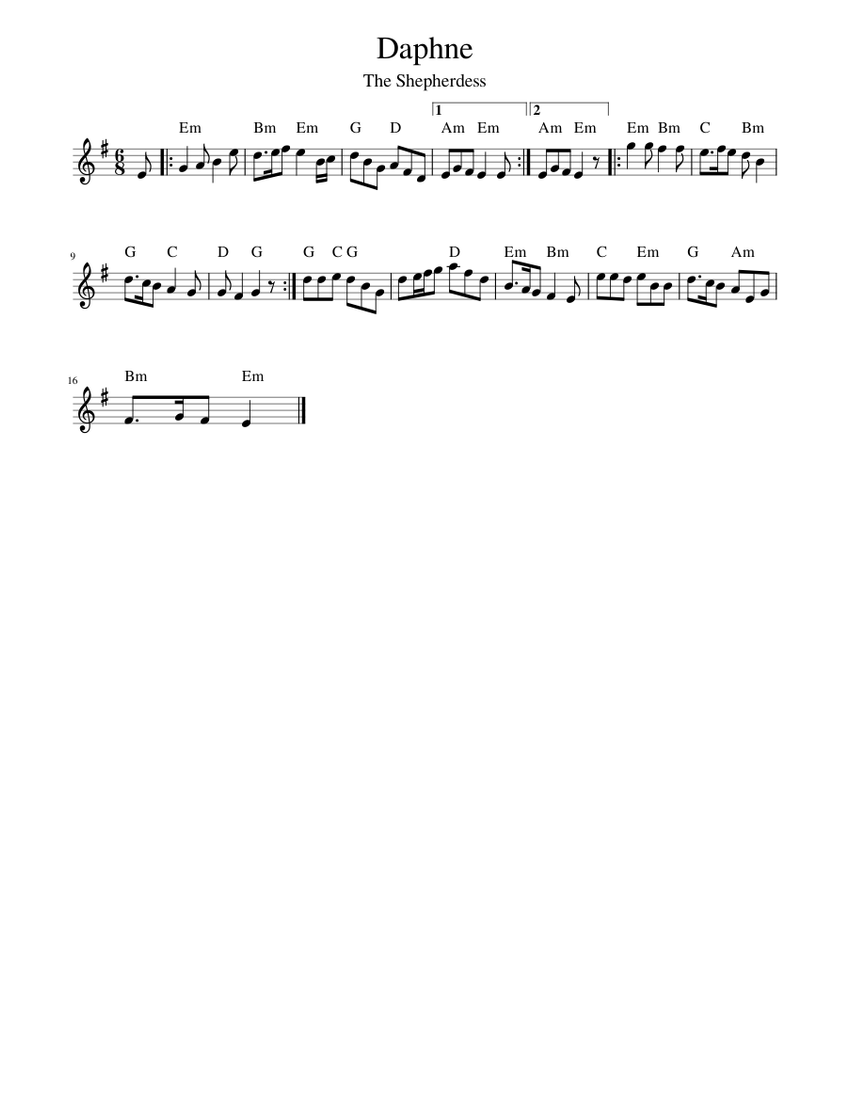 Daphne Sheet music for Piano (Solo) | Musescore.com