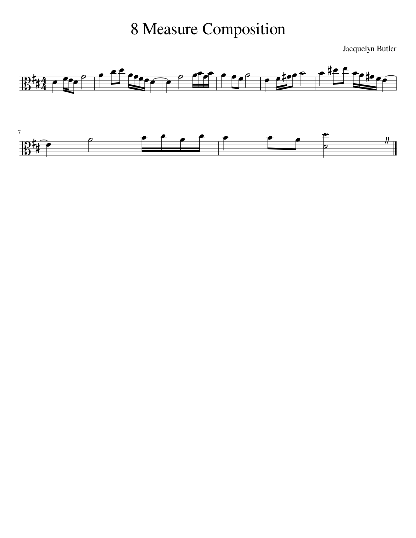 8 Measure Composition Sheet music for Viola (Solo) | Musescore.com