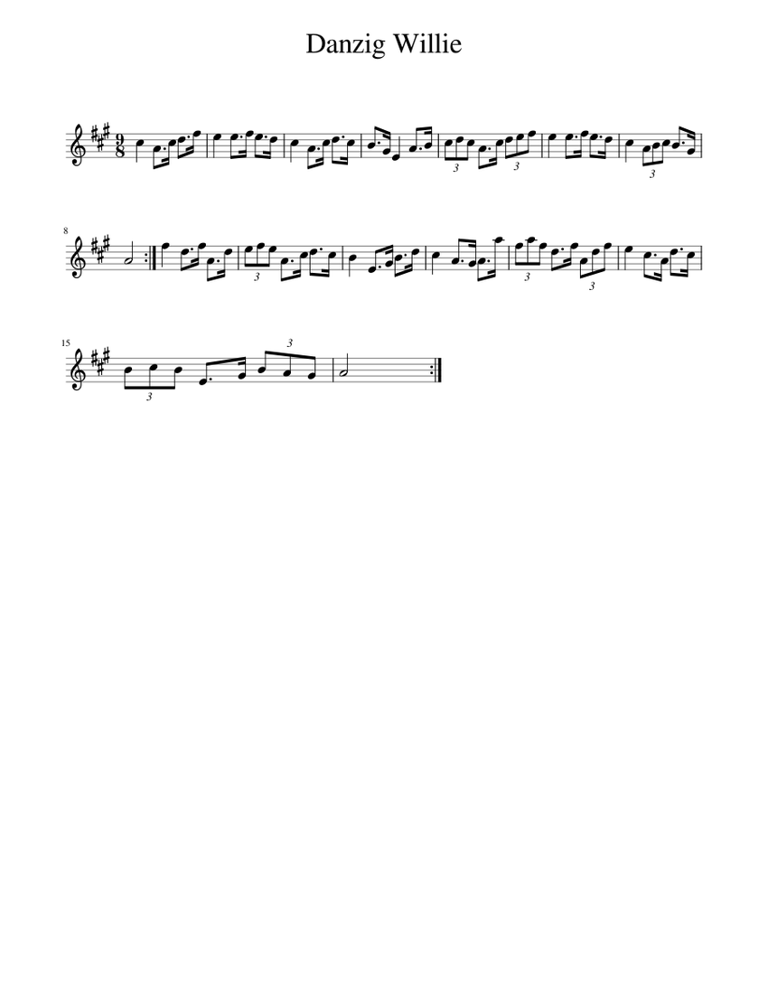 Danzig Willie Sheet music for Piano (Solo) Easy | Musescore.com