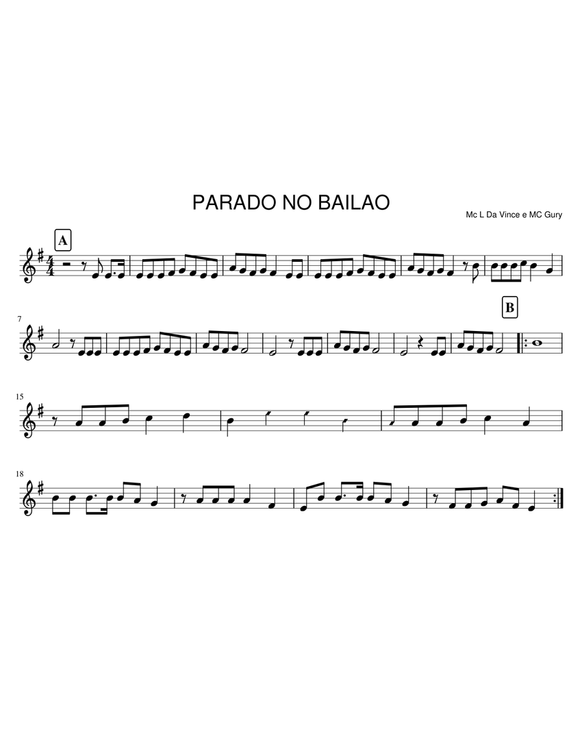 PARADO NO BAIL O Sheet Music For Trumpet In B flat Solo Musescore parado-no-bail-o-sheet-music-for-trumpet-in-b-flat-solo-musescore