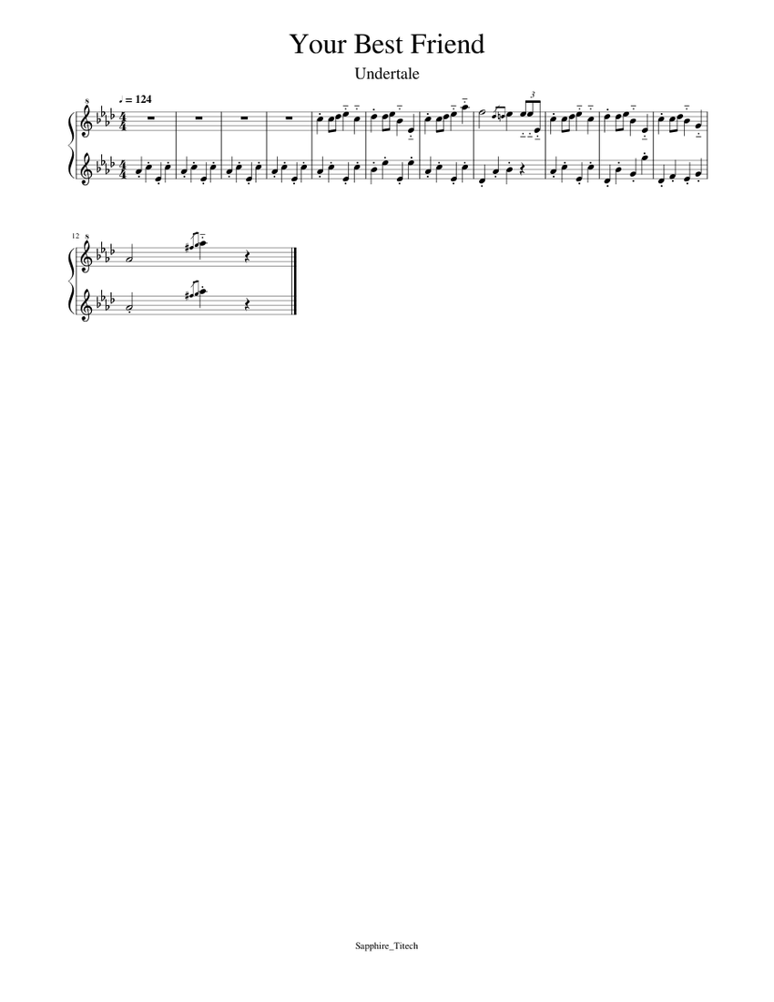 Your Best Friend Sheet Music for Piano (Solo) Easy | MuseScore.com