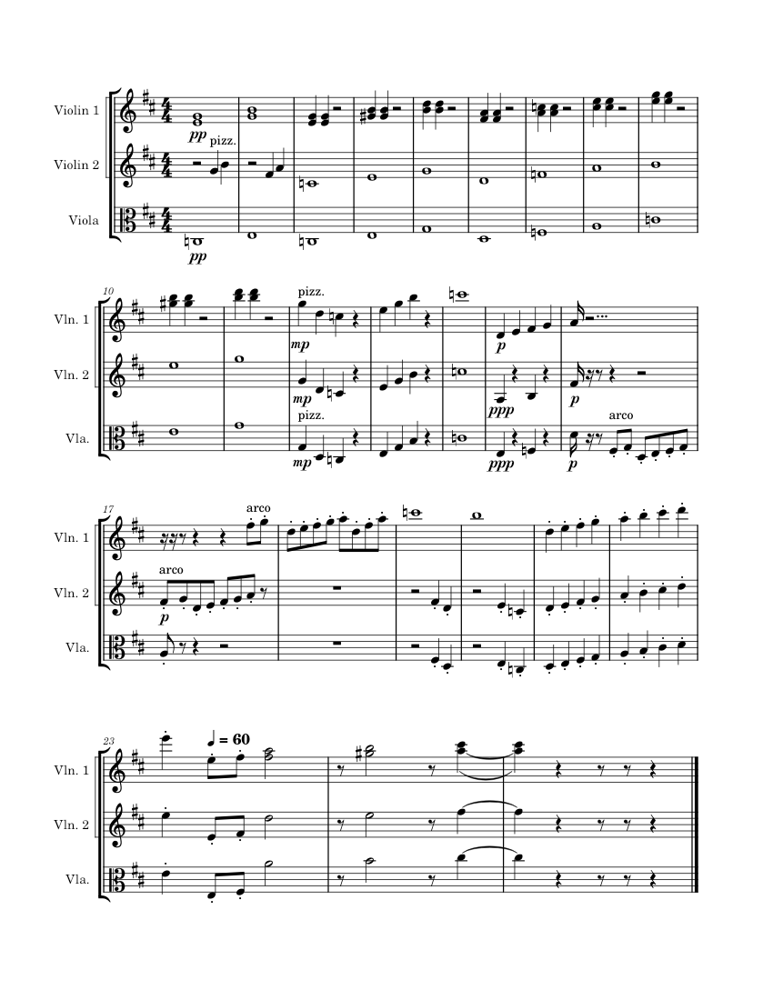 little string trio Sheet music for Violin, Viola (String Trio ...