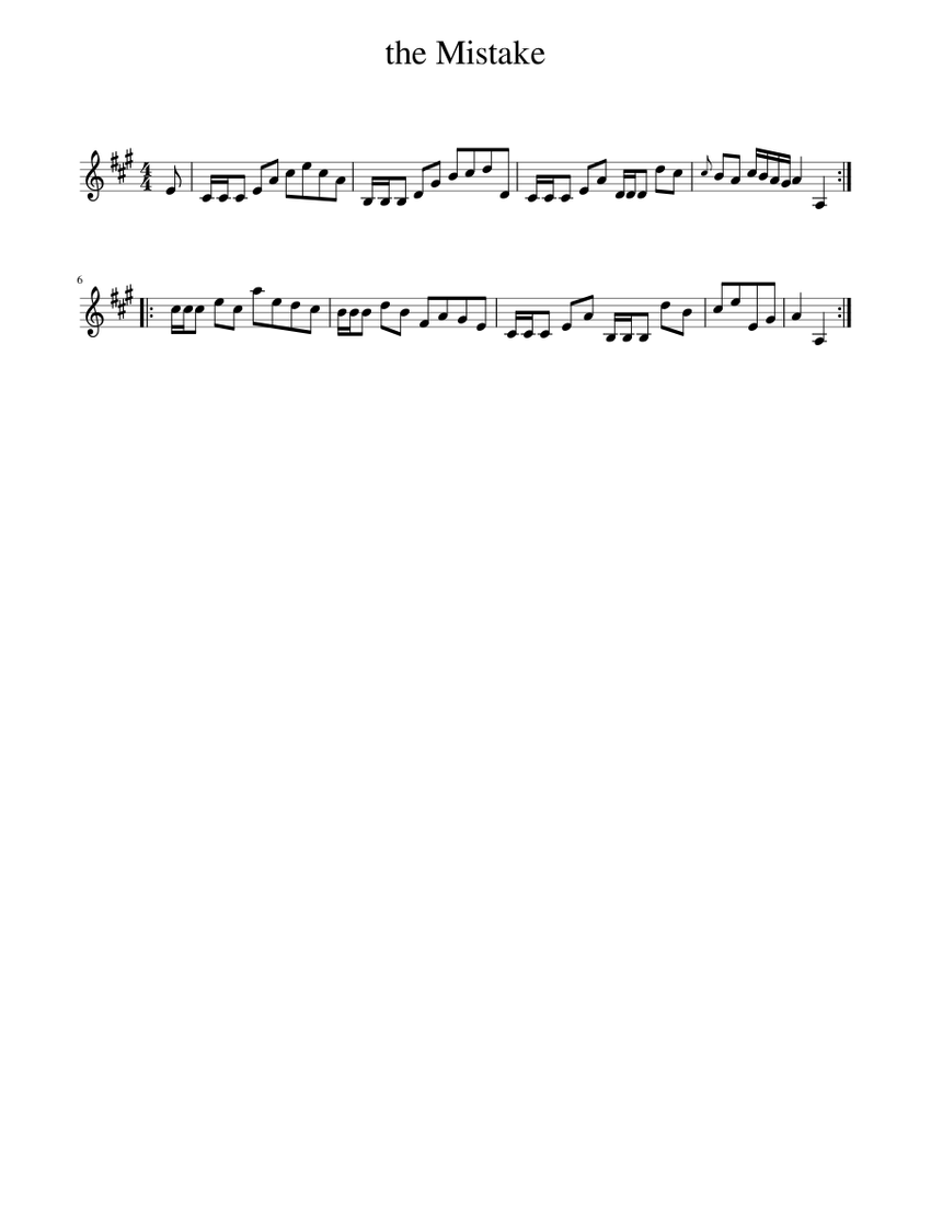 the Mistake Sheet music for Piano (Solo) Easy | Musescore.com