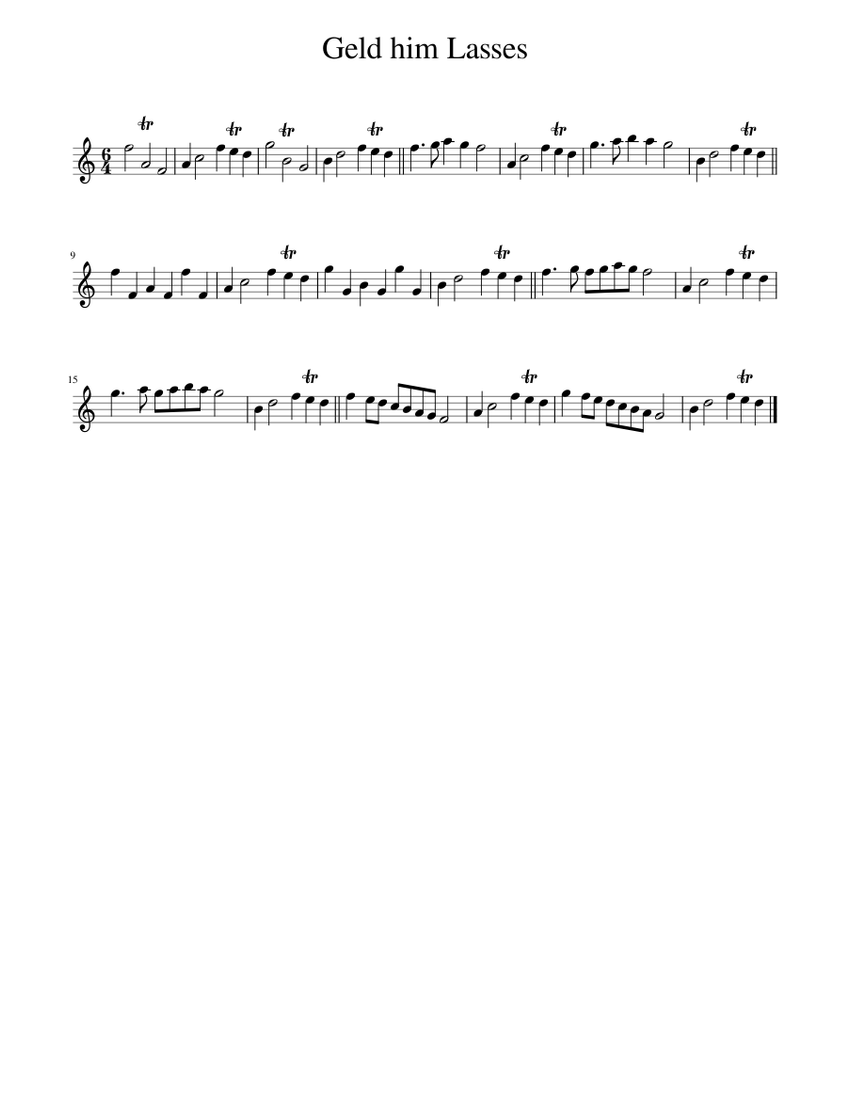 Geld him Lasses Sheet music for Piano (Solo) | Musescore.com