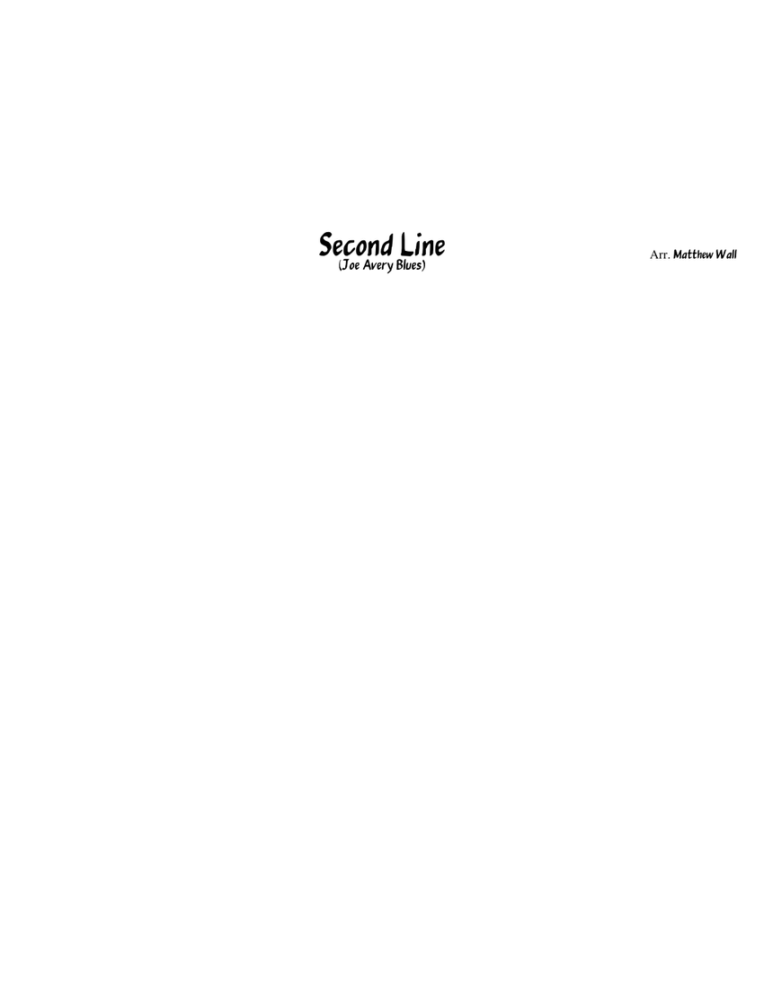 Second Line Sheet music for Piano, Trombone, Flute, Saxophone alto ...