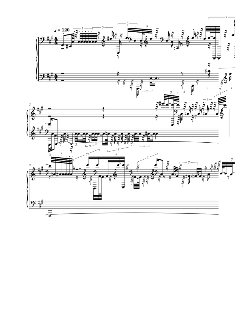 UnHinged Sheet Music for Piano (Solo) | MuseScore.com