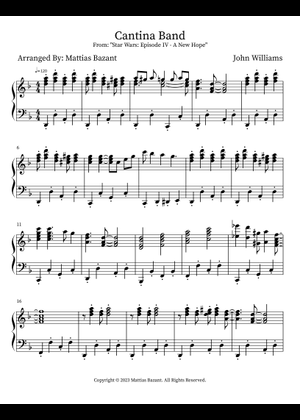 Play Official version of Cantina Band Sheet Music by John Williams for ...