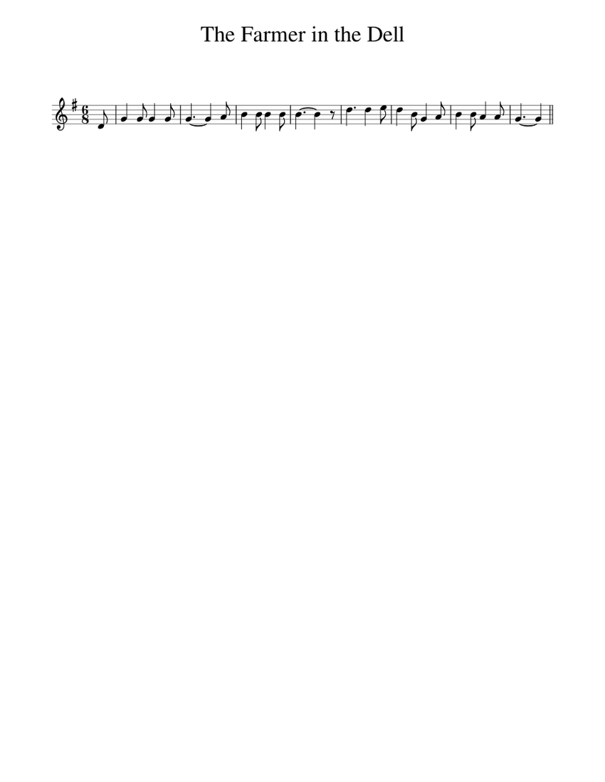 The Farmer in the Dell Sheet music for Piano (Solo) | Musescore.com