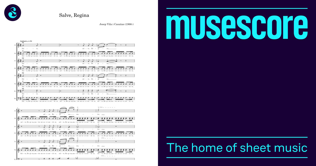 Salve, Regina - Josep Vila i Casañas Sheet Music for Synthesizer (Mixed ...