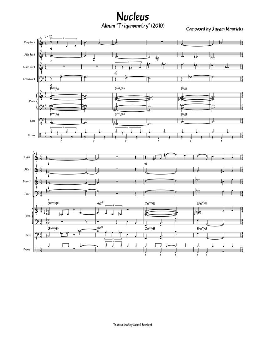 Jacam Manricks - Nucleus - piano tutorial