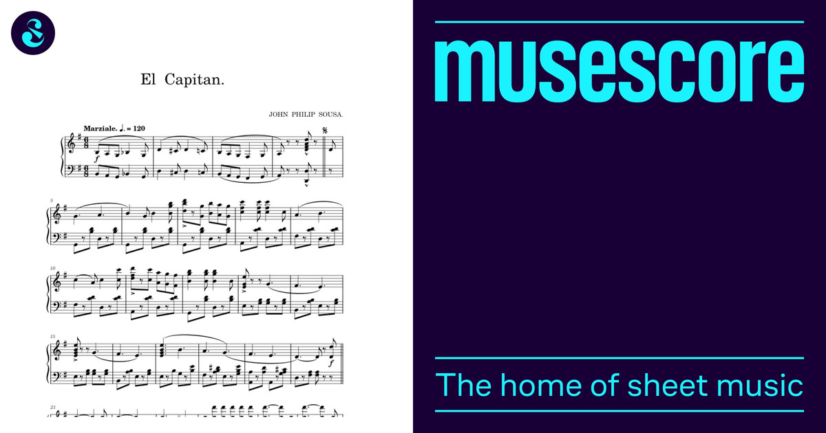 El Capitan March (A and B Sections) Sheet Music for Piano (Solo ...