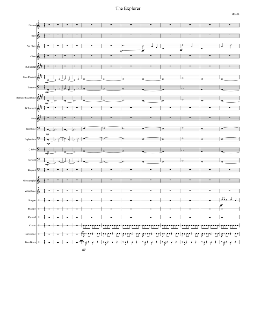 The Explorer Sheet music for Trombone, Tuba, Flute, Oboe & more ...