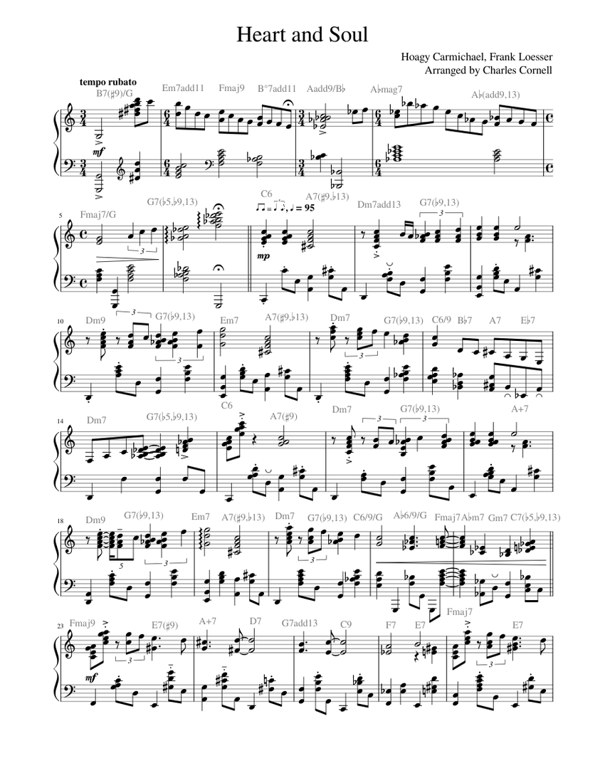 Heart and Soul Sheet Music for Piano (Solo) | MuseScore.com
