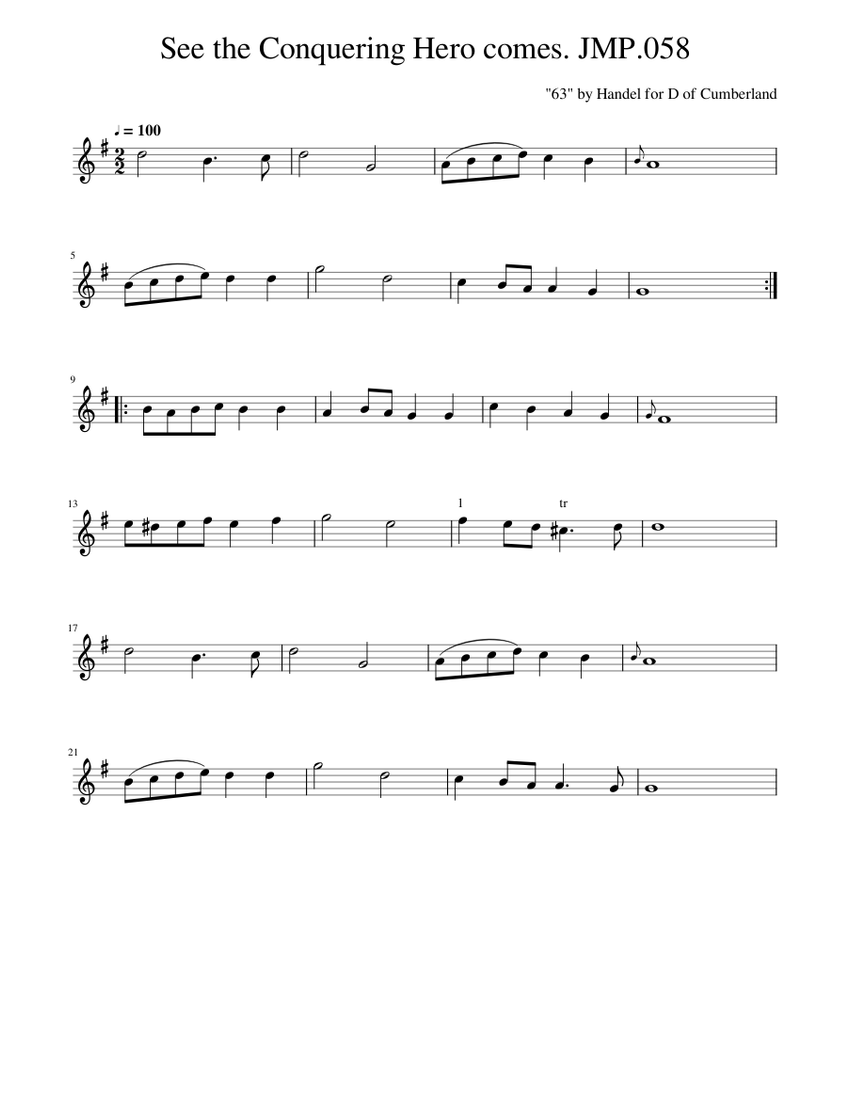 See the Conquering Hero comes. JMP.058 - piano tutorial