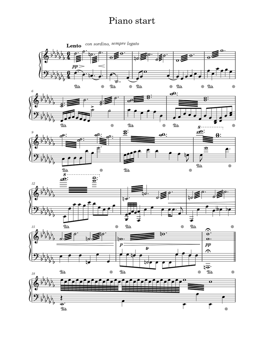 Piano start Sheet Music for Piano (Solo) | MuseScore.com