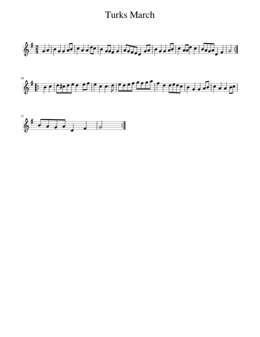 Turks March Sheet music for Piano (Solo) | Musescore.com