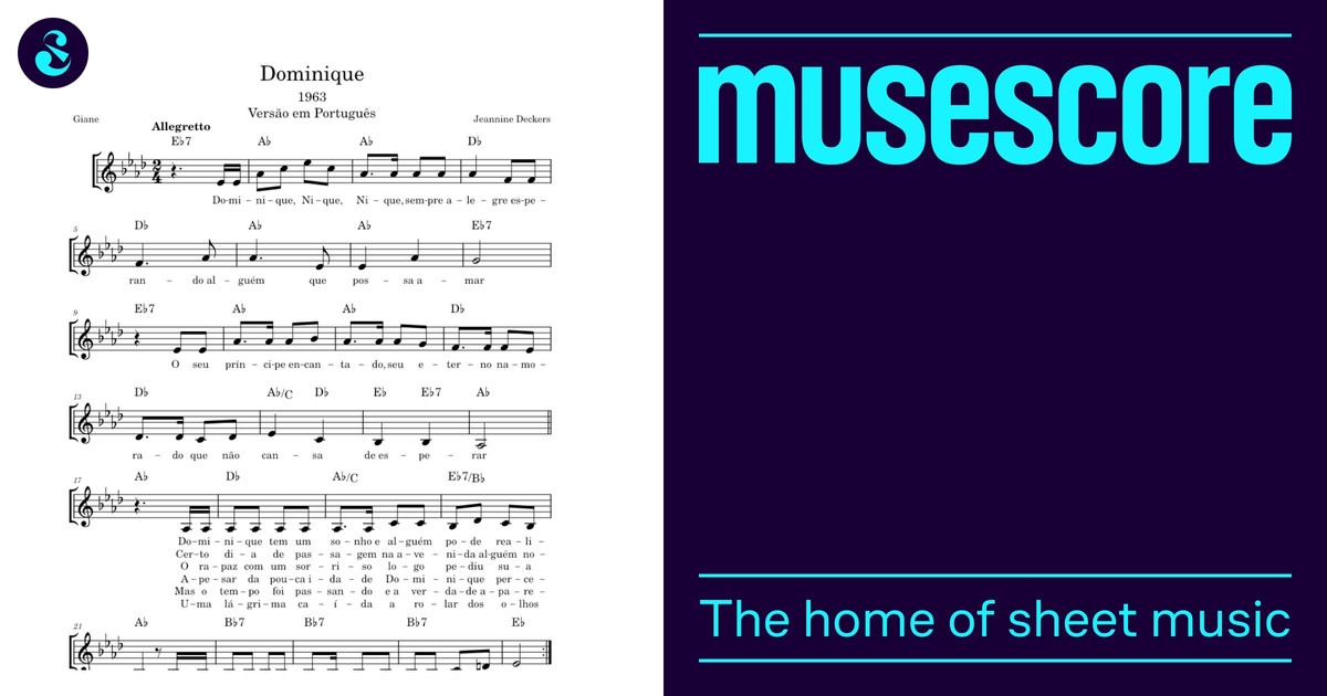 Dominique Sheet music for Recorder (Solo) | Musescore.com