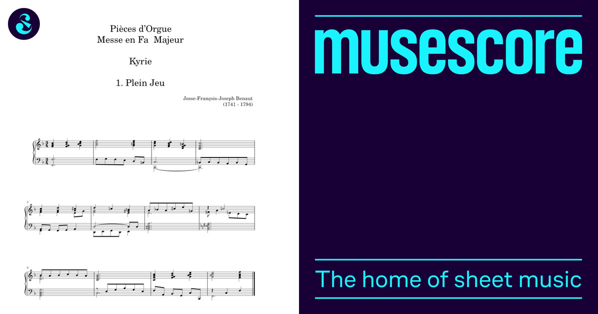Pièces d’Orgue - Benaut, Josse-François-Joseph Sheet music for Organ ...