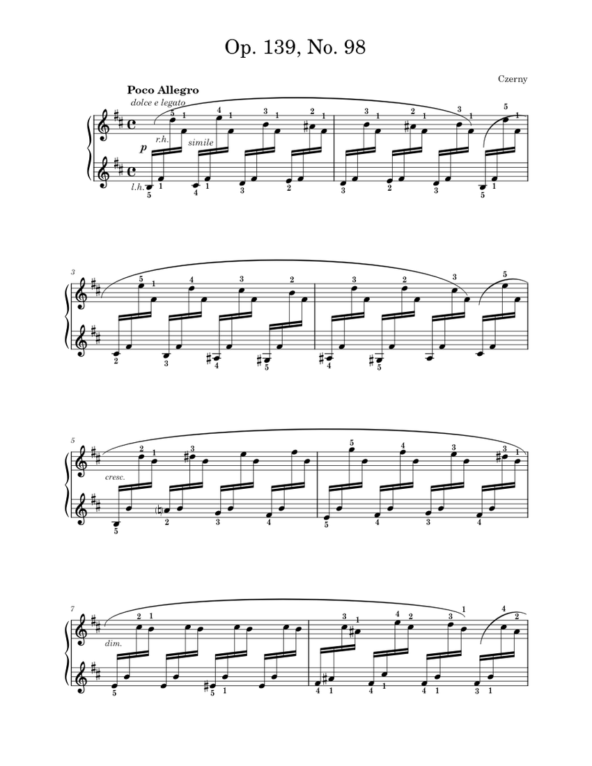 100 Progressive Studies, Op.139 – Carl Czerny Sheet Music for Piano (Solo) Easy | MuseScore.com