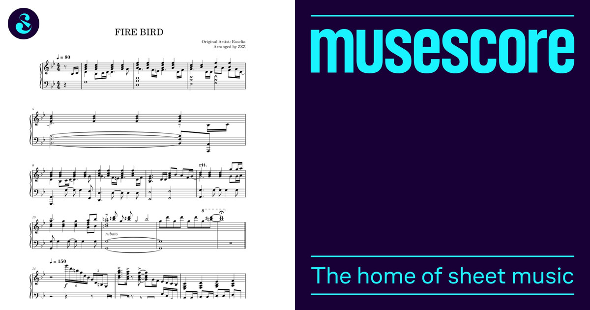 Fire bird – Roselia Sheet Music for Piano (Solo) | MuseScore.com