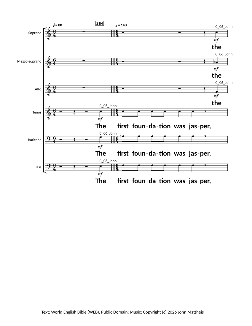Revelation in Spoken Word and Song Vocal Practice 7 of 7 (v9.39) Sheet ...