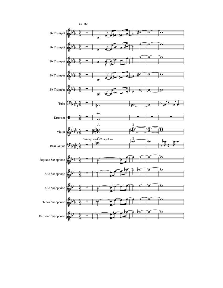 Ring your bell – Kalafina Sheet music for Tuba, Saxophone alto, Saxophone tenor, Saxophone ...