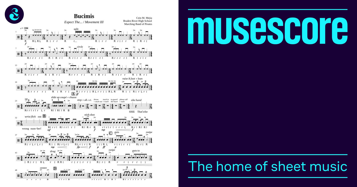 Bucimis – Misc Traditional (EXPECT THE...'s Third Movement) Full Snare ...