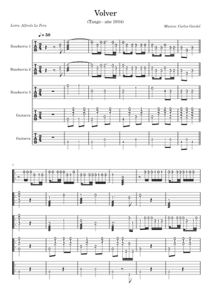 Volver - tango - (Carlos Gardel) - Guitar score. - Carlos Gardel and ...