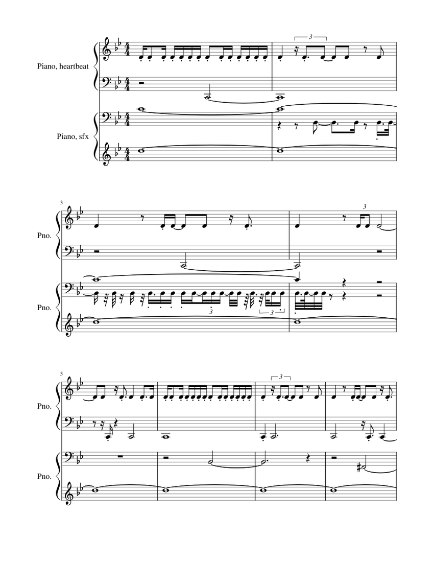 sfx Sheet music for Piano (Piano Duo) | Musescore.com