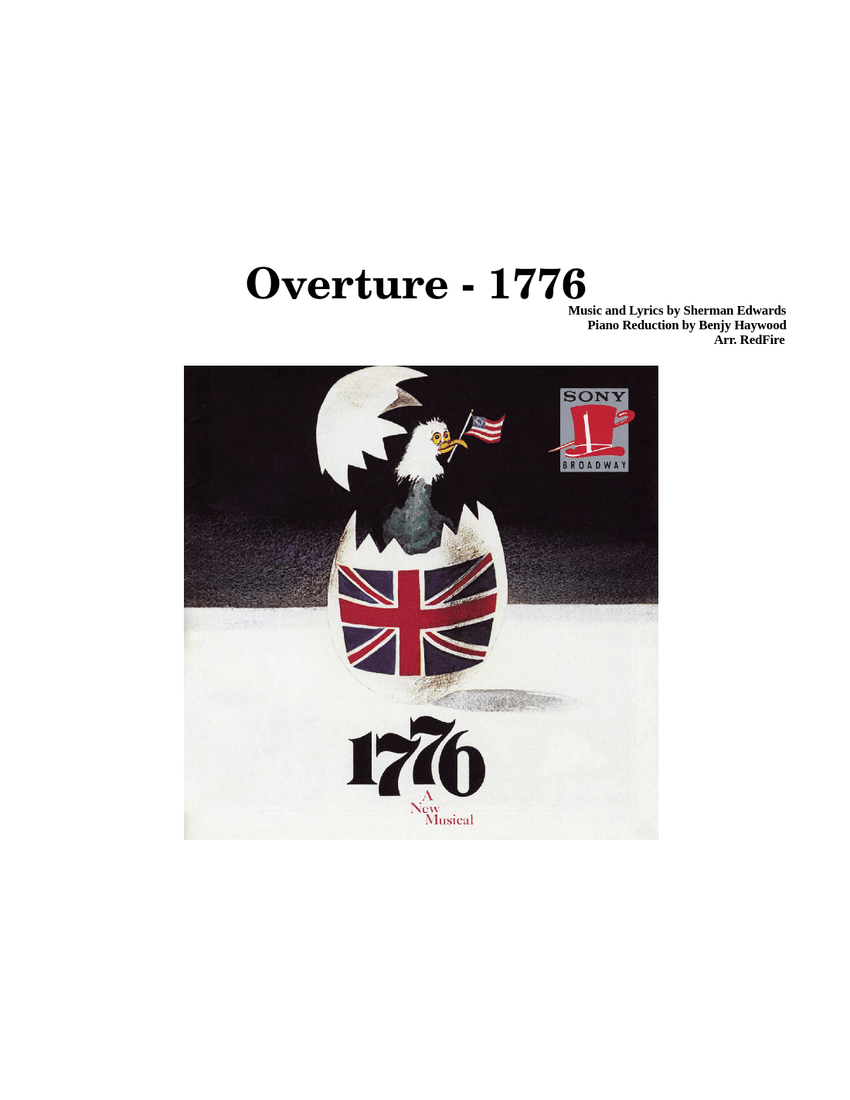 Overture - 1776 | Sherman Edwards Sheet music for Trombone, Tuba, Flute ...
