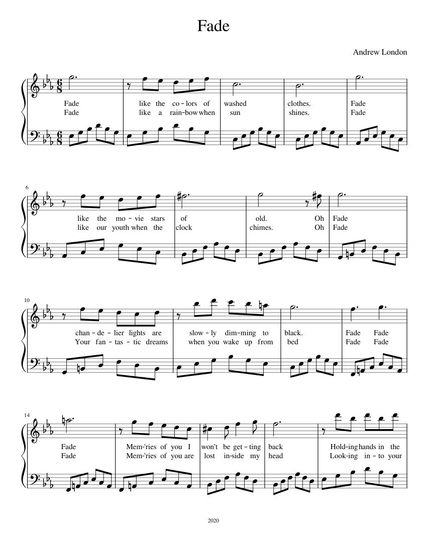 Fade - piano tutorial