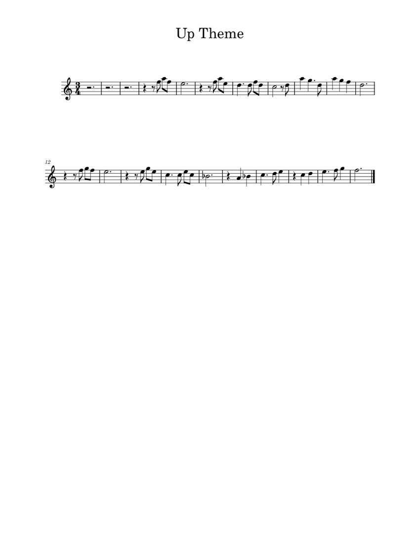 Married Life – Theme from Pixar's "Up" Sheet music for Piano (Solo ...