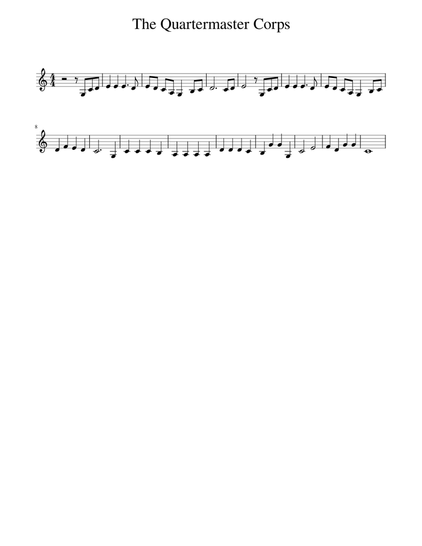 The Quartermaster Corps Sheet music for Piano (Solo) | Musescore.com