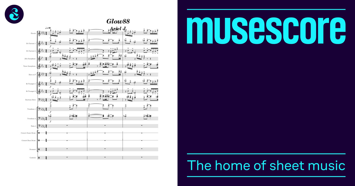 Glow88 Sheet music for Trombone, Tuba, Flute piccolo, Clarinet in b-flat & more instruments ...