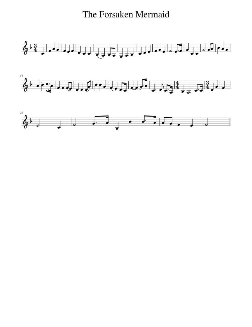 The Forsaken Mermaid Sheet music for Piano (Solo) | Musescore.com