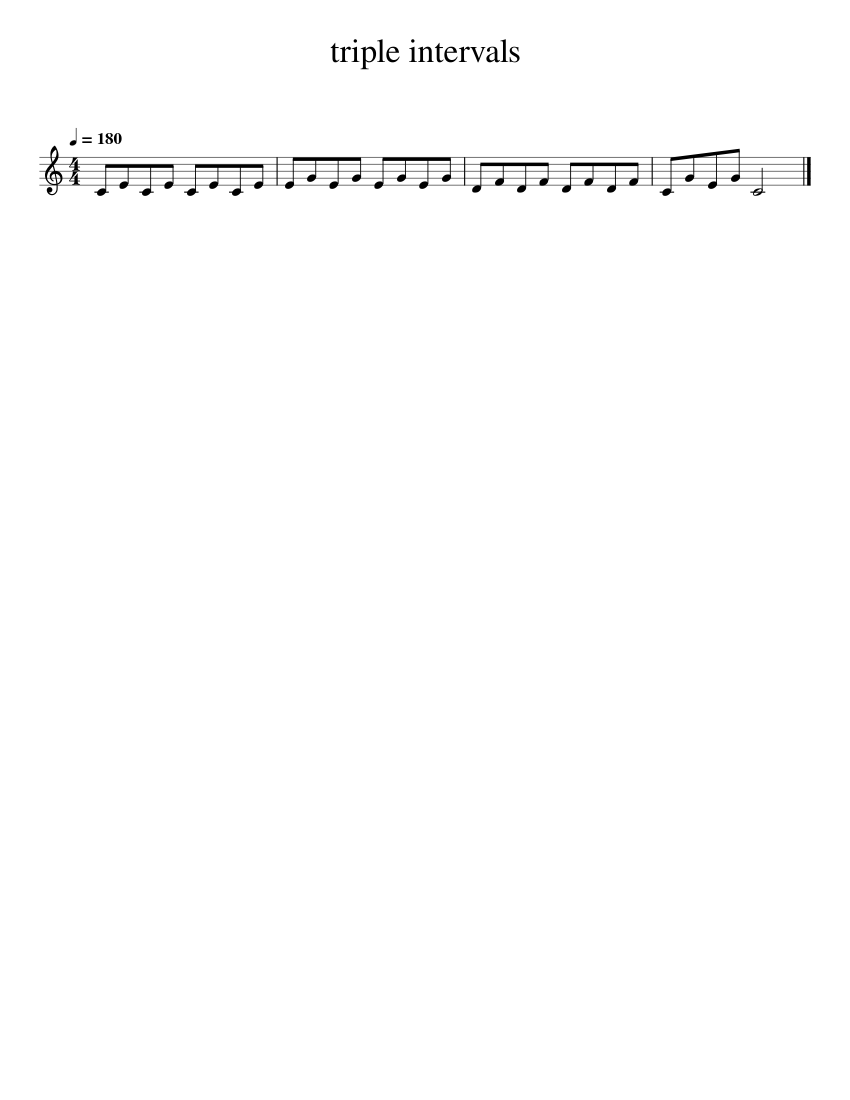 3rd Intervals Easy version Sheet music for Piano (Solo) | Musescore.com