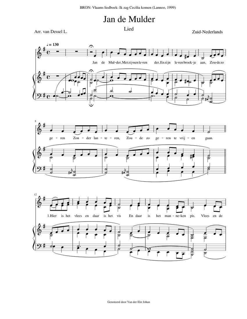Jan de Mulder Sheet music for Accordion, Violin (Mixed Duet ...
