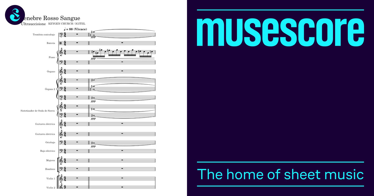 Tenebre Rosso Sangue - Keygen Church - ULTRAKILL Sheet music for Piano ...