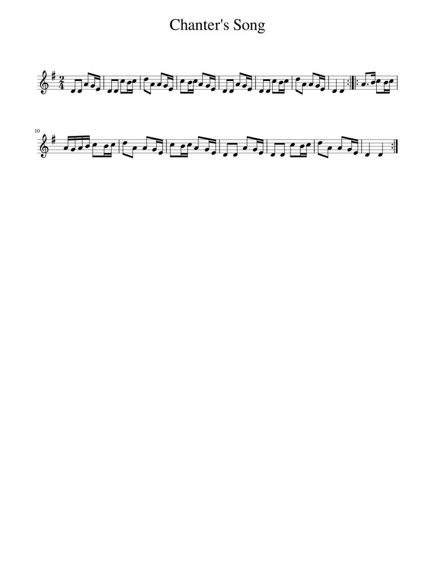 Chanter's Song Sheet music for Piano (Solo) Easy | Musescore.com