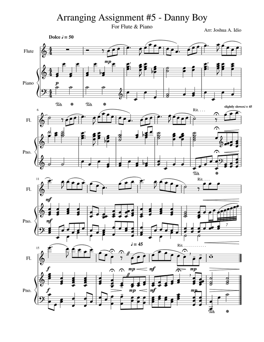 Danny Boy - Flute & Piano Sheet music for Piano, Flute (Solo ...