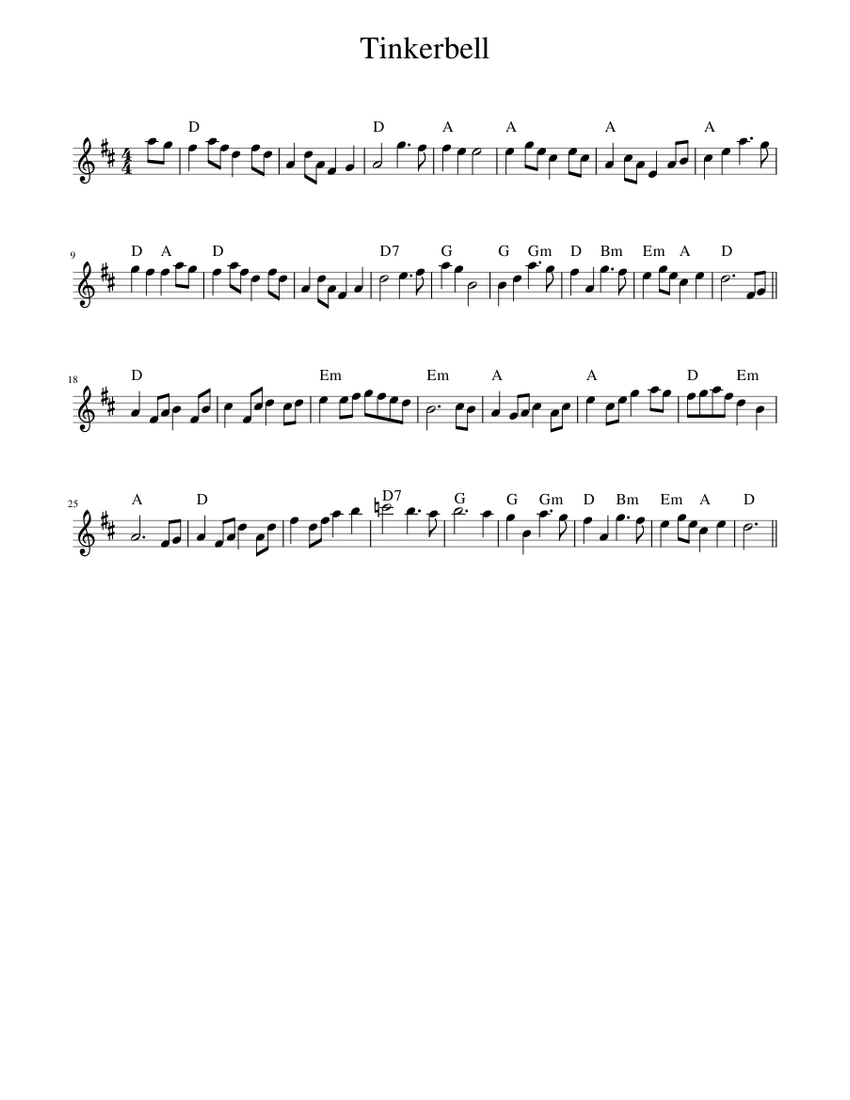 tinkerbell theme tune